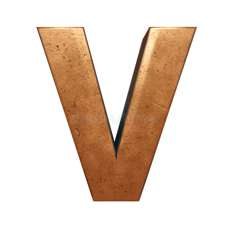 Copper metal letter stock illustration. Illustration of industrial ...