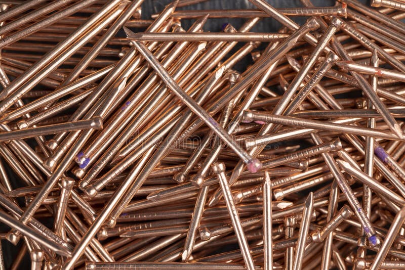 Copper Colored Decorative Nails for Decorations and Decor Fixing Stock ...