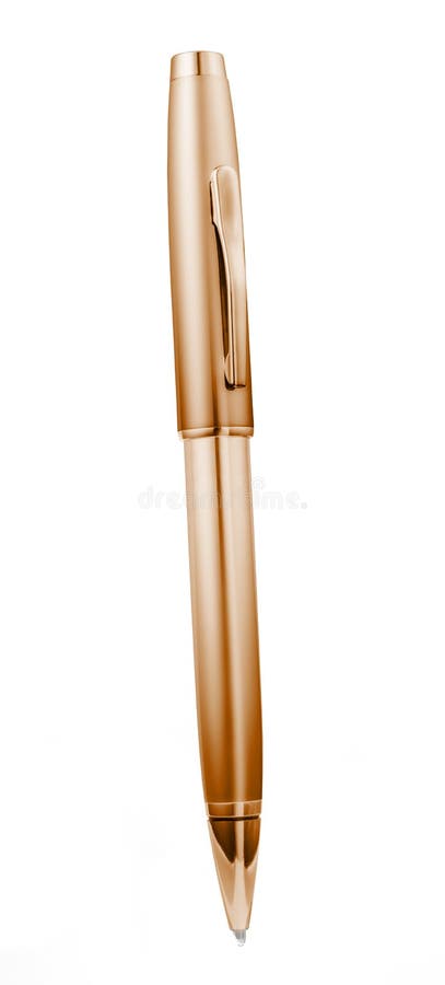 Copper metal pen isolated stock photo. Image of ballpoint - 67085776