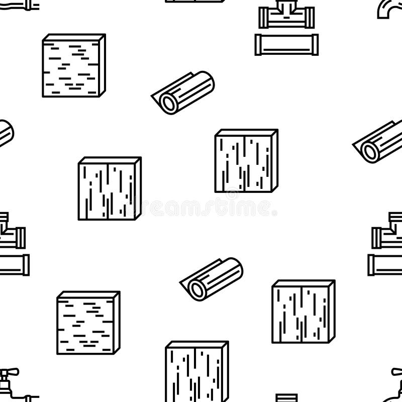 Copper Metal Production Steel Vector Seamless Pattern Stock Vector ...