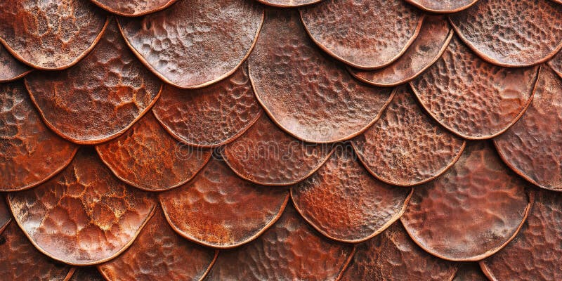 Copper Metal Texture of Dragon Scales, with Intricate, Organic Patterns ...