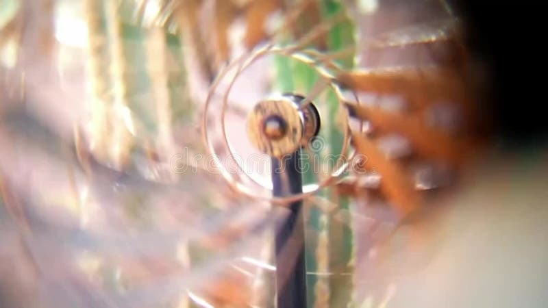 Copper Metal Windmill Spinning Fast in Breeze Stock Video - Video of ...