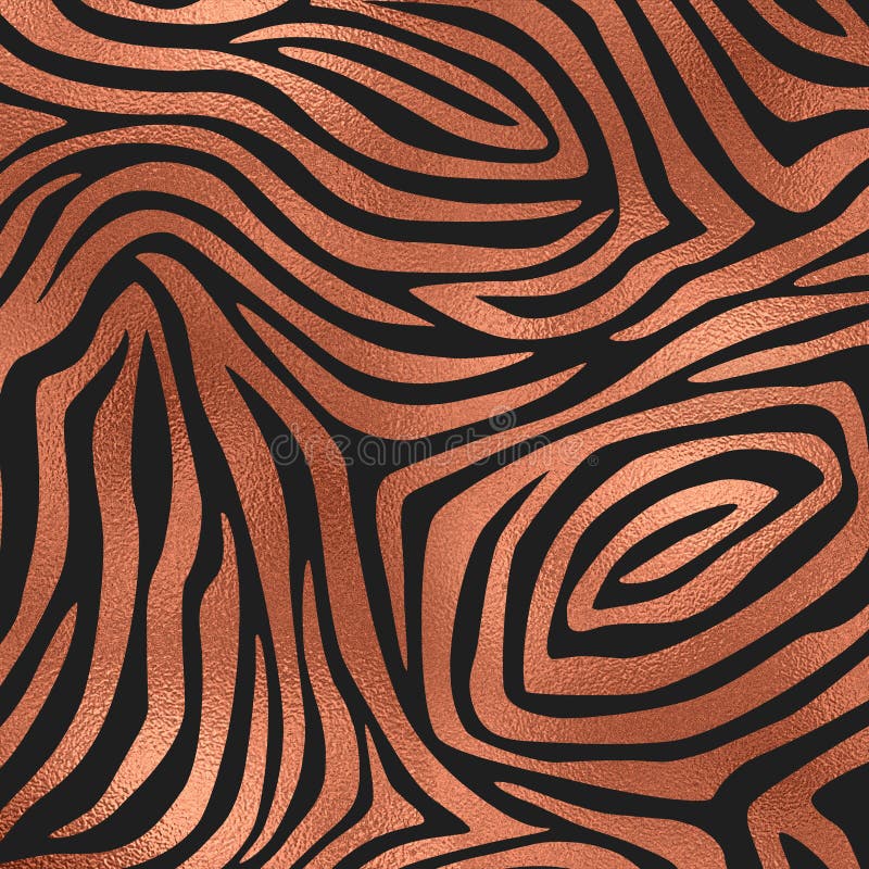 Copper Metallic Animal Print Pattern on Dark Background Texture ...