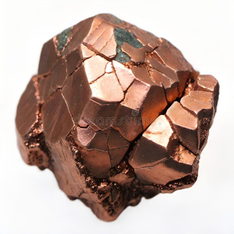 Copper Mineral on White Background Stock Illustration - Illustration of ...