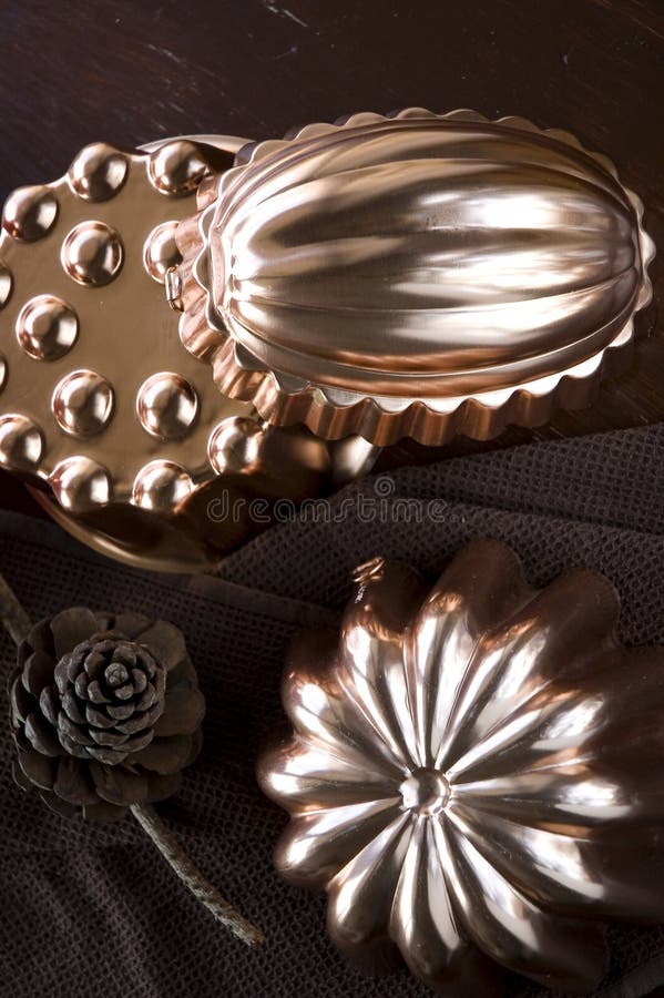 Copper molds stock image. Image of tools, abstract, holiday - 46138927