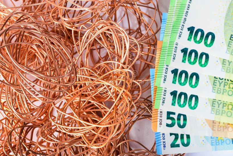 Copper with money stock image. Image of metal, background - 211766667