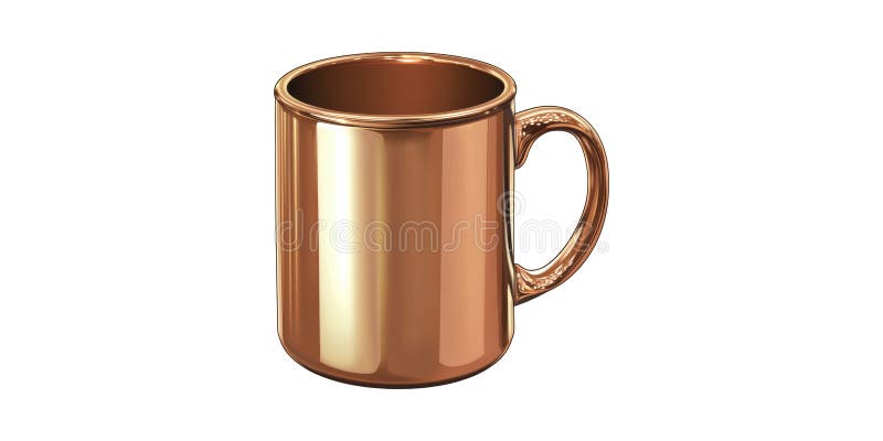 Copper Mug. Elegant Drinkware for Hot and Cold Beverages Isolated on ...
