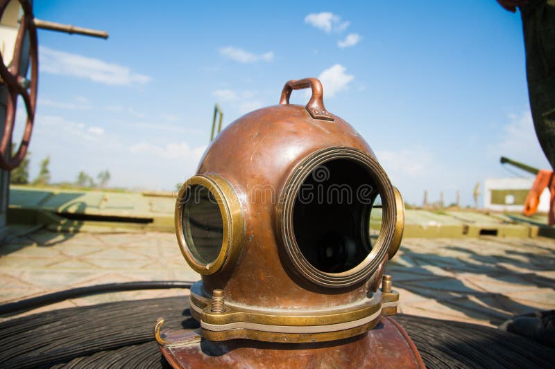 Old Vintage Deep Sea Diving Suit Stock Image - Image of retro ...