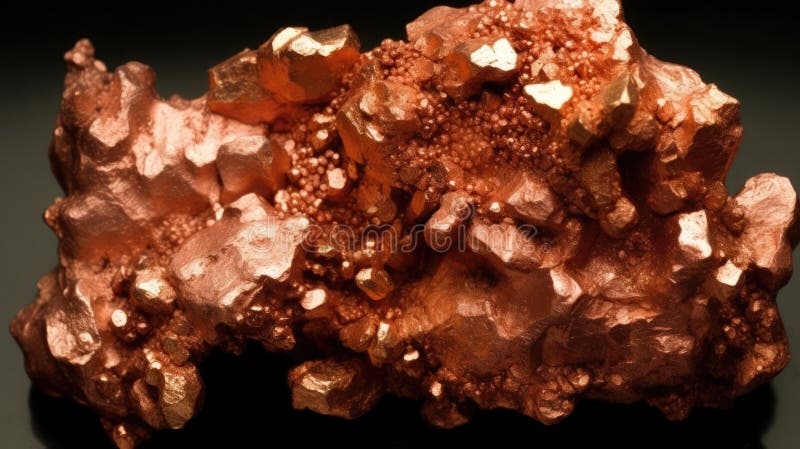 Copper Ore Background with 16:9 Aspect Ratio Stock Illustration ...