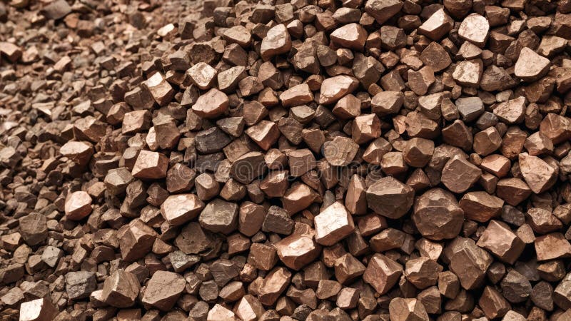 Copper Ore Heap Industrial Mining Concept in Earthy Tones Stock ...