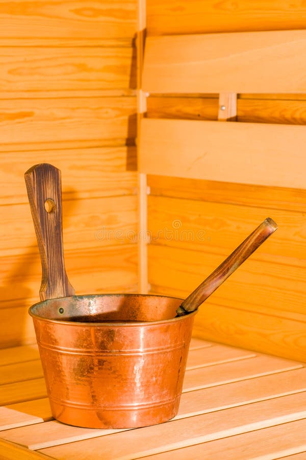 Copper pail stock photo. Image of dipper, heat, wooden - 35223814