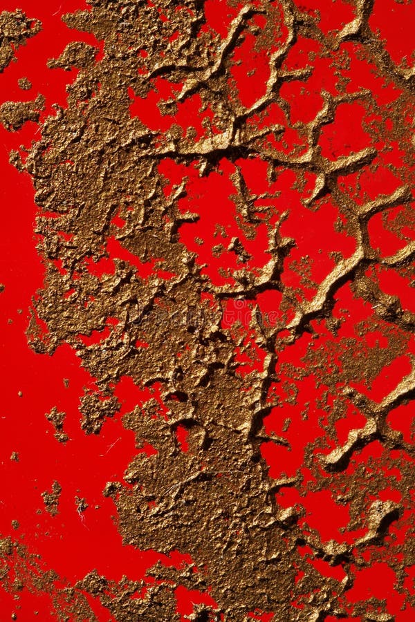 Copper Paint Texture On Red Stock Photos - Image: 4630483