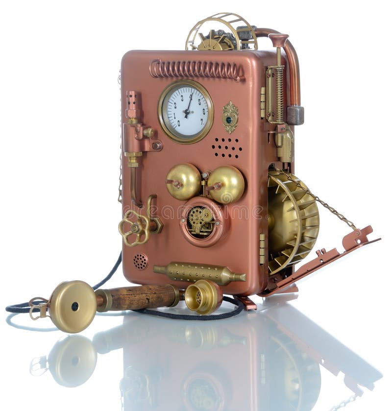 Copper Phone. stock photo. Image of punk, object, gear - 21380228