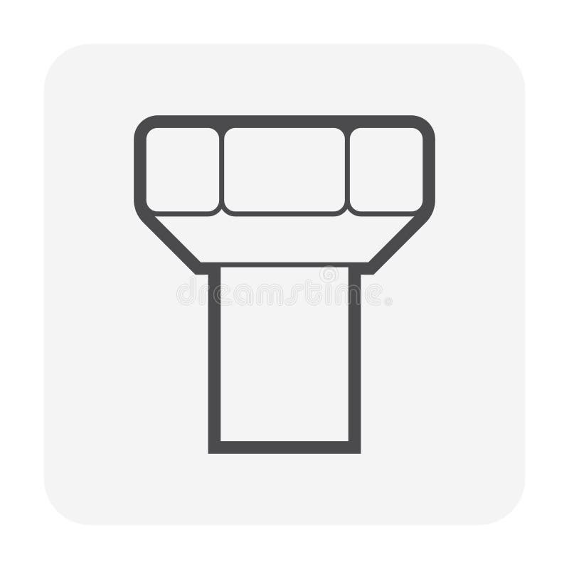 Copper pipe icon stock vector. Illustration of joint - 181665707