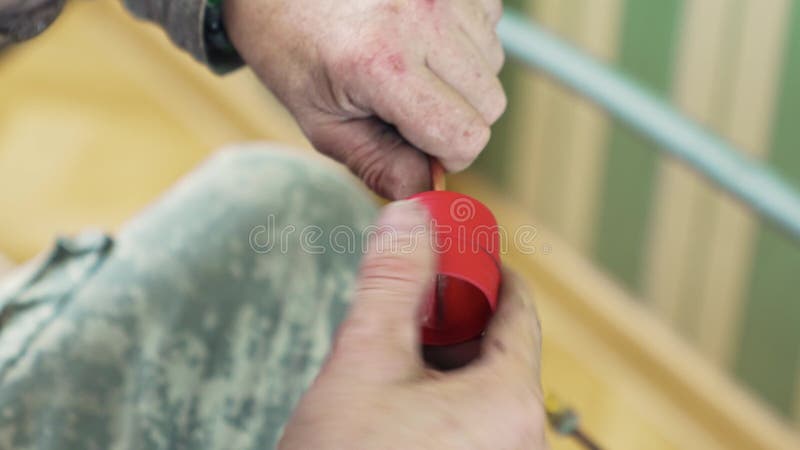 Chamfering of Copper Pipe. Process of Removing Pointed Edge at End of ...