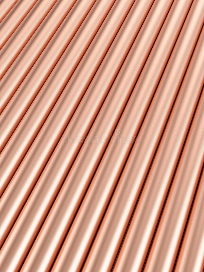 Copper pipes stock illustration. Illustration of tube - 87742566