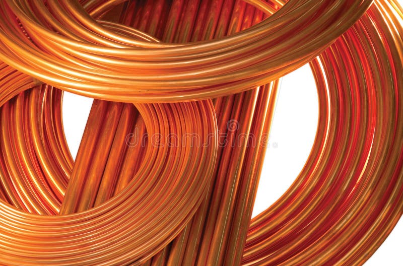 Copper Pipes stock photo. Image of isolated, concept - 32290882