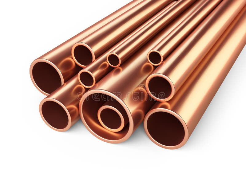 Copper Pipes System Background Vector Illustration Stock Vector ...