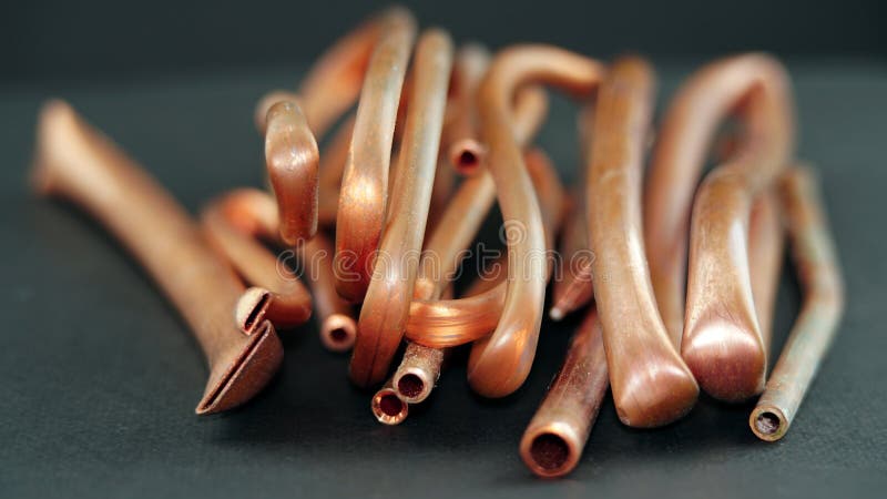 Copper Pipes Scrap Metal and Plumping Stock Photo - Image of computer ...