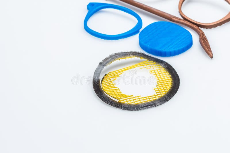 Copper PLA 3D Printed Objects with Visible Layers of Plastic that is ...