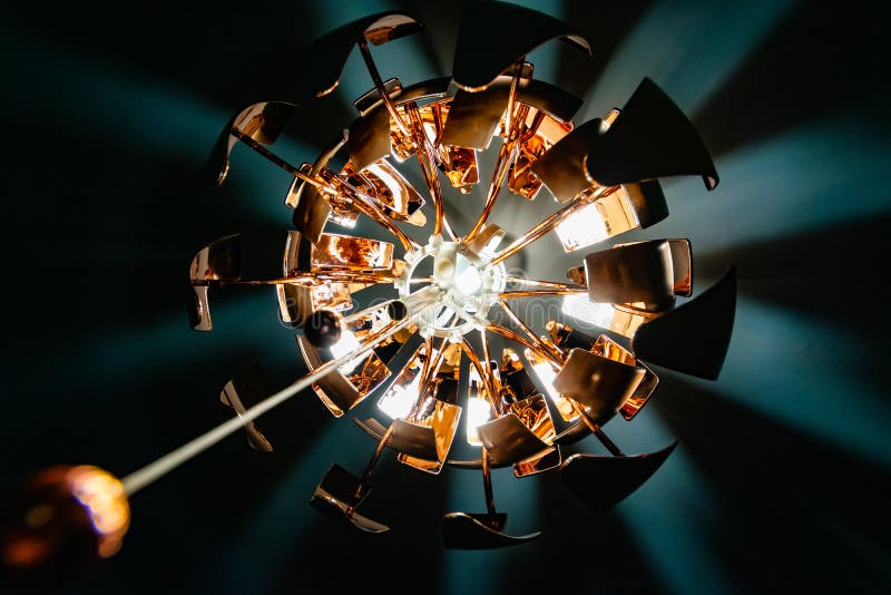 Copper Planet Style Lampshade Stock Image - Image of european ...