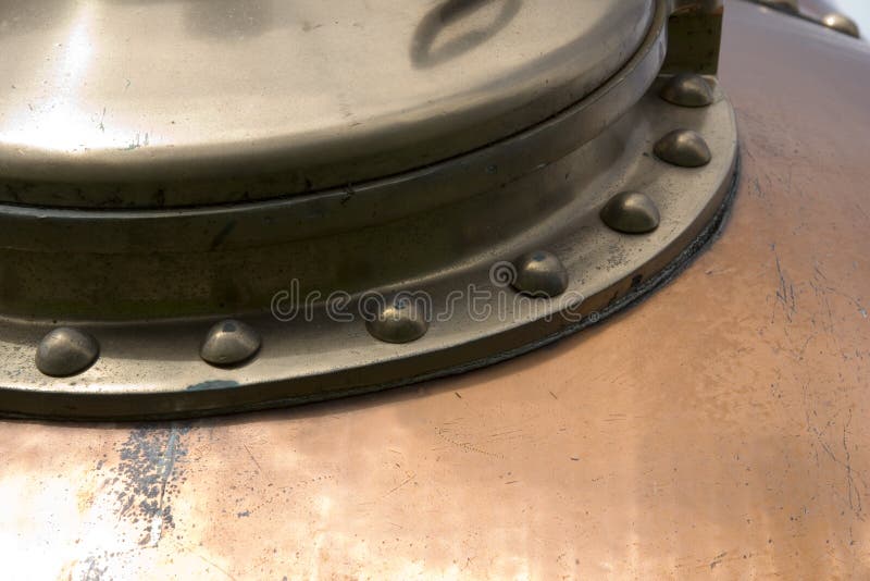 Copper Plate of Beer Boiler Stock Image - Image of brew, rivett: 675313