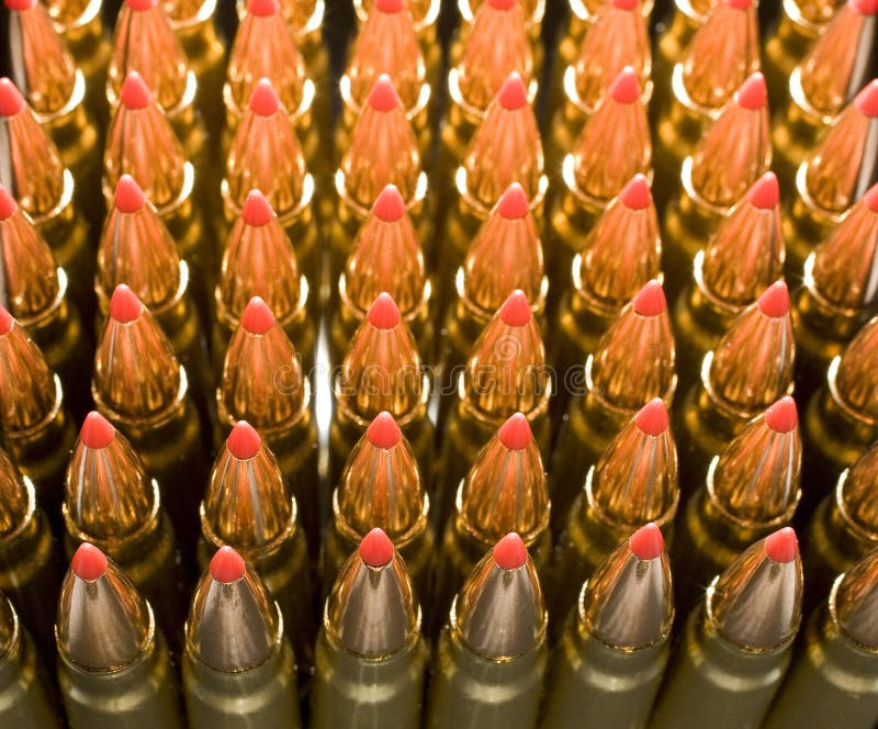 Copper plated bullets stock image. Image of white, ammo - 18755049