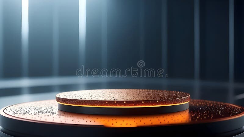 Copper Platform, Display for Product Presentation with Water Drops ...