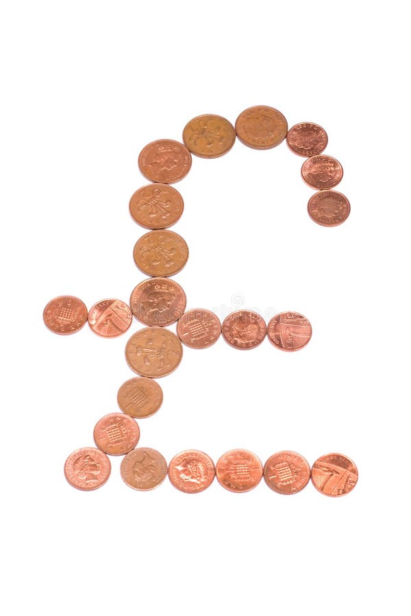 Copper Pound Sign stock photo. Image of isolated, currency - 17482848