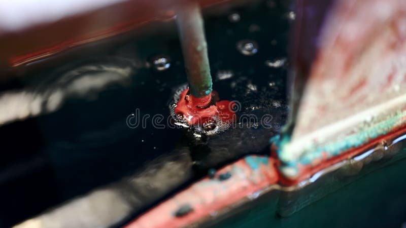 Copper Powder Deposition Process in Cuprum Sulphate Solution Stock ...