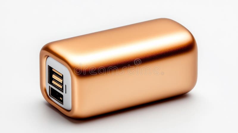 Copper Power Bank with Dual USB Ports and Type-C Input for Efficient ...