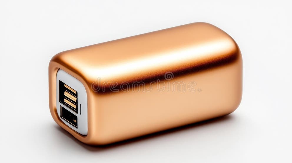 Copper Power Bank with Dual USB Ports and Type-C Input for Efficient ...