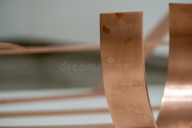 Copper Profiles of Different Dimensions on White Background, Polished ...
