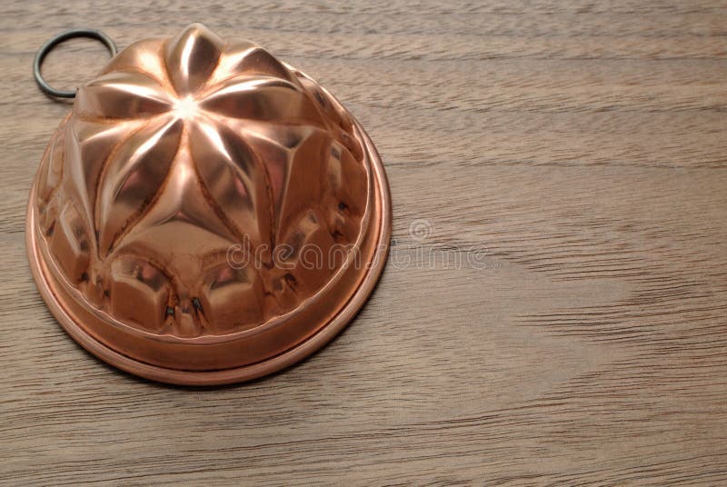 Copper pudding mould stock photo. Image of caramel, receipe - 41902778