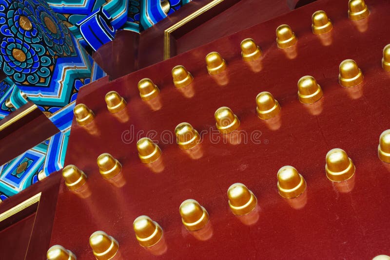 Copper rivet gate stock image. Image of nobility, ming - 48923321