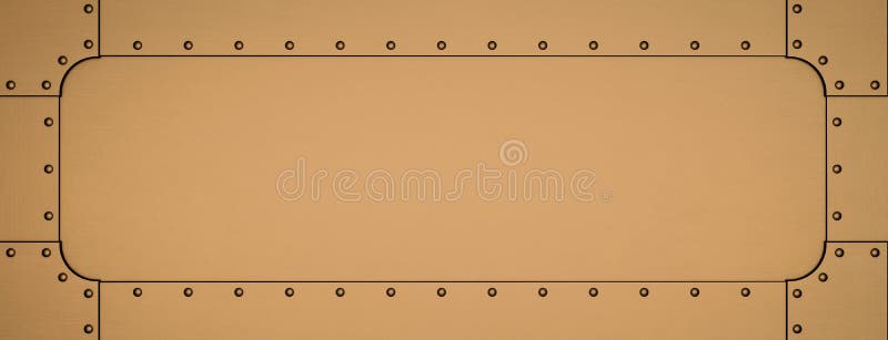 Copper Riveted Frame. Metal Banner Stock Illustration - Illustration of ...