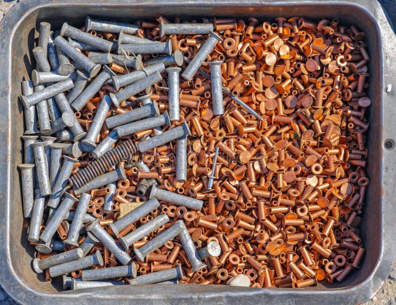 Copper Rivets stock image. Image of sections, vintage - 41194455