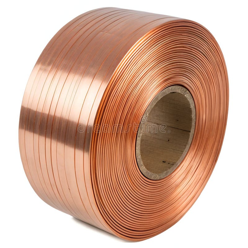 Copper Roll Isolated on White Background Stock Illustration ...