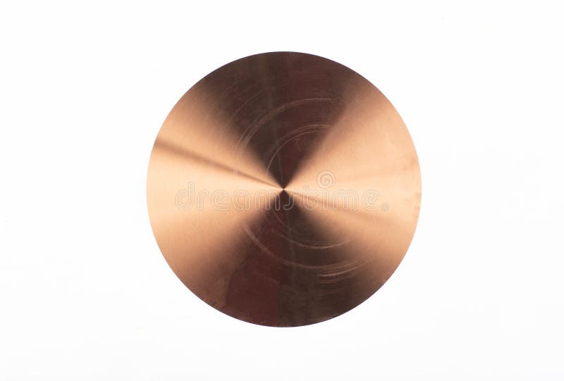 Copper Round Plate Isolated on White Stock Image - Image of cutout ...