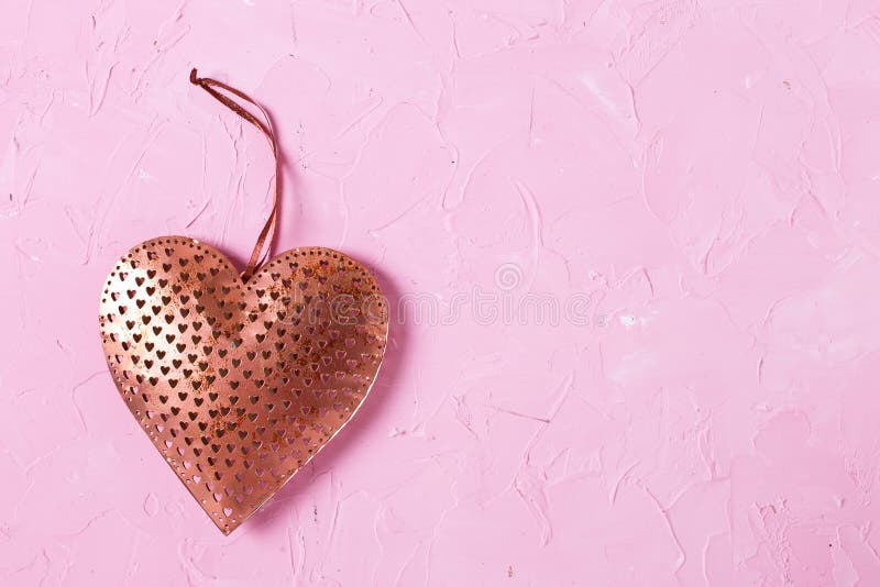Copper Rustic Heart Pink Textured Background Stock Photos - Free ...