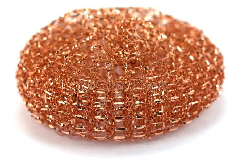 Copper Scourer Against White Background Stock Image - Image of ...