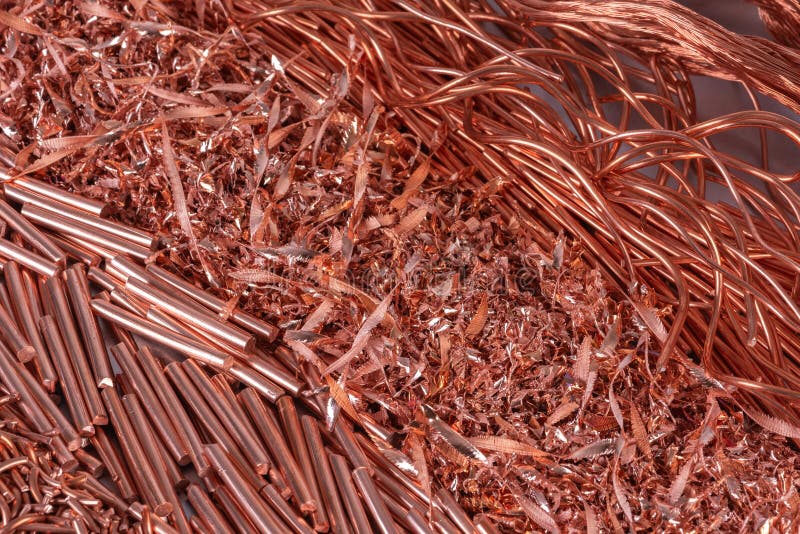 Copper Scrap, Raw Material Industry Stock Photo - Image of abstract ...