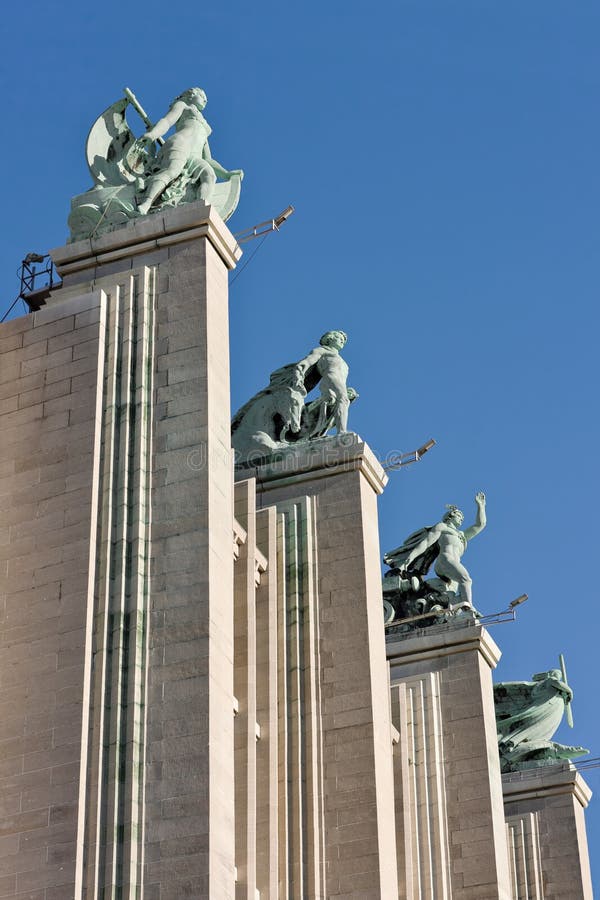 Copper Sculptures in Bruxelles Stock Image - Image of outdoors, antique ...