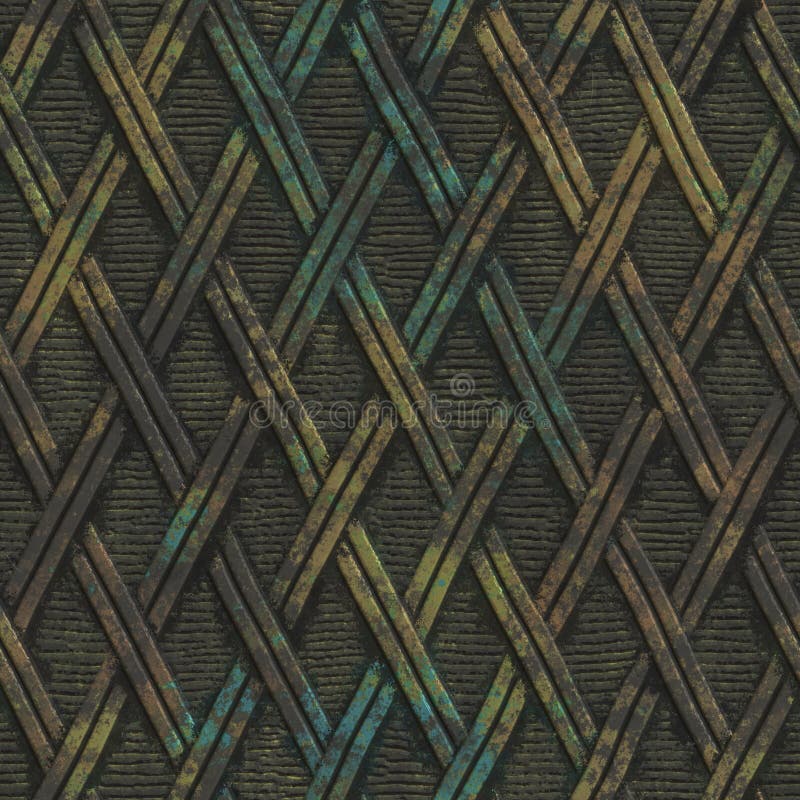 Copper Seamless Texture with Crossed Stipes Pattern on a Oxide Metallic ...