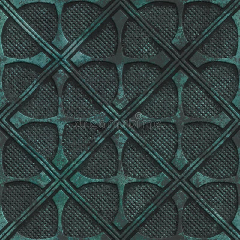 Copper Seamless Texture with Geometric Pattern on a Oxide Metallic ...