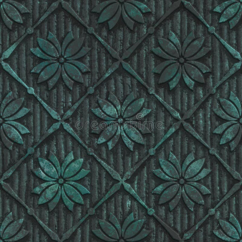 Copper Seamless Texture with Geometric Pattern on a Oxide Metallic ...