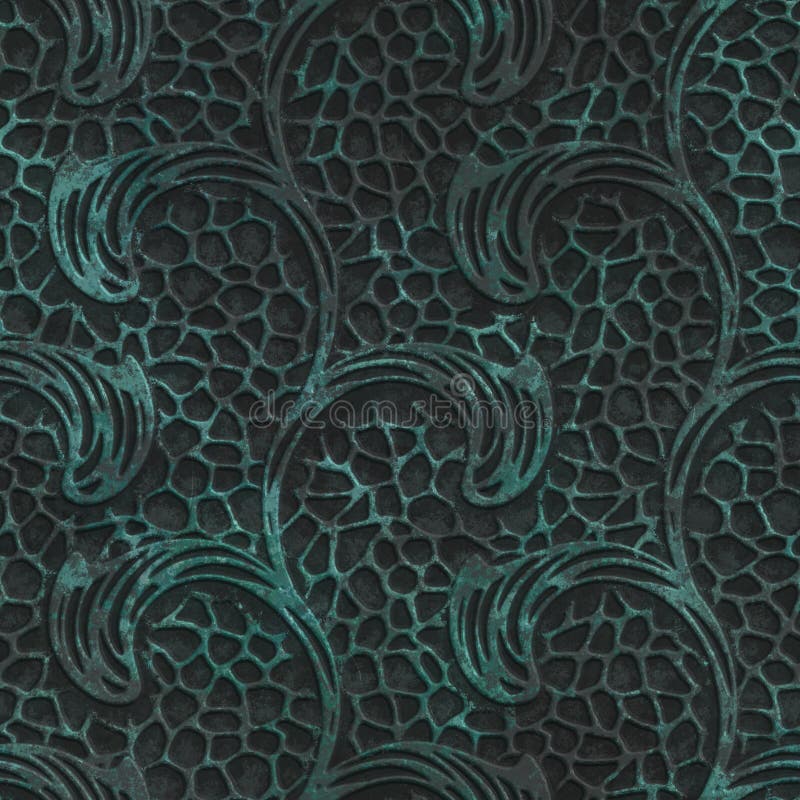 Copper Seamless Texture with Geometric Pattern on a Oxide Metallic ...