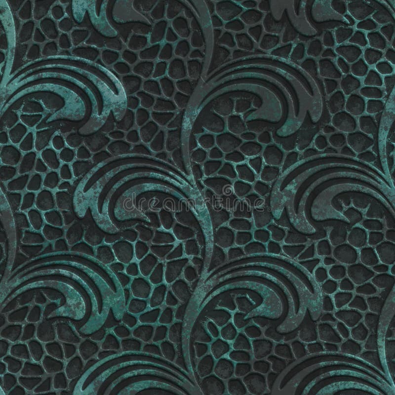 Copper Seamless Texture with Geometric Pattern on a Oxide Metallic ...