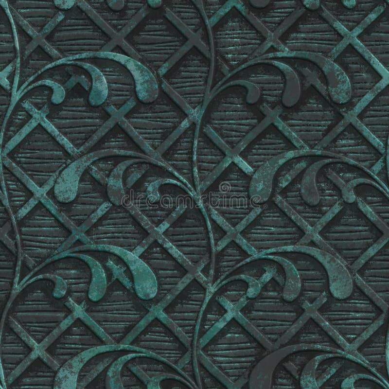 Copper Seamless Texture with Geometric Pattern on a Oxide Metallic ...