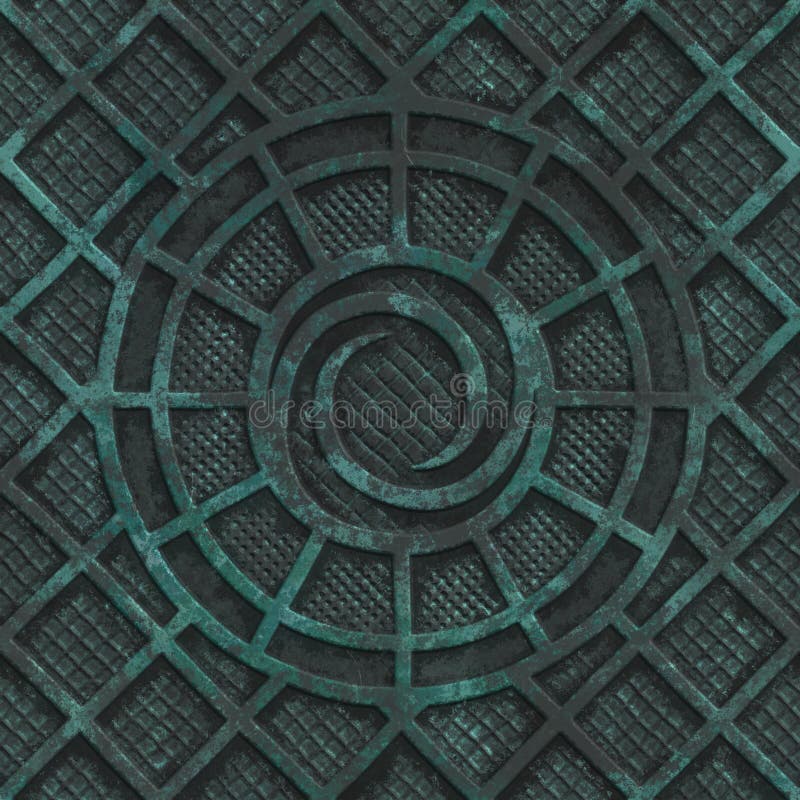 Copper Seamless Texture with Geometric Pattern on a Oxide Metallic ...